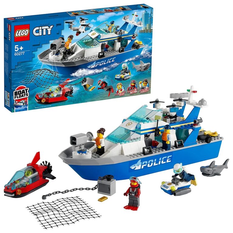 Lego 60277 City Police Patrol Boat (276 Pieces) - Maya Toys