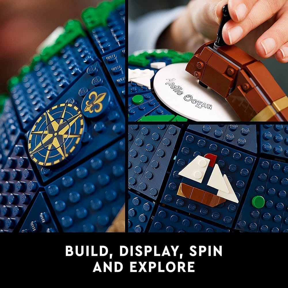 Lego 21332 Ideas The Globe Building Kit (2585 Pieces) - Maya Toys