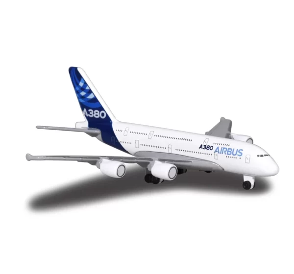 Majorette Airplane Diecast Model Airbus A380-800 for 3+ Year - Maya Toys