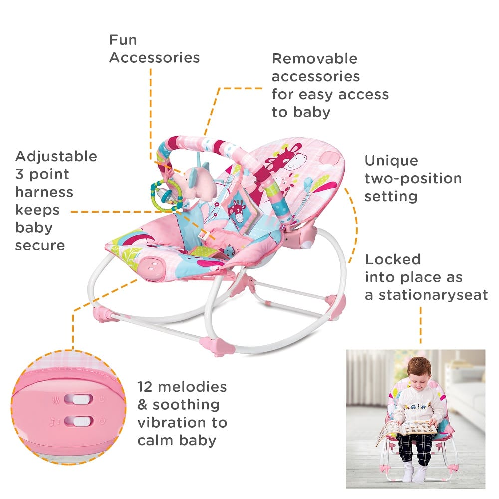 Mastela Baby Rocker with Music & Vibration from Birth to 3 Years (6921 ...