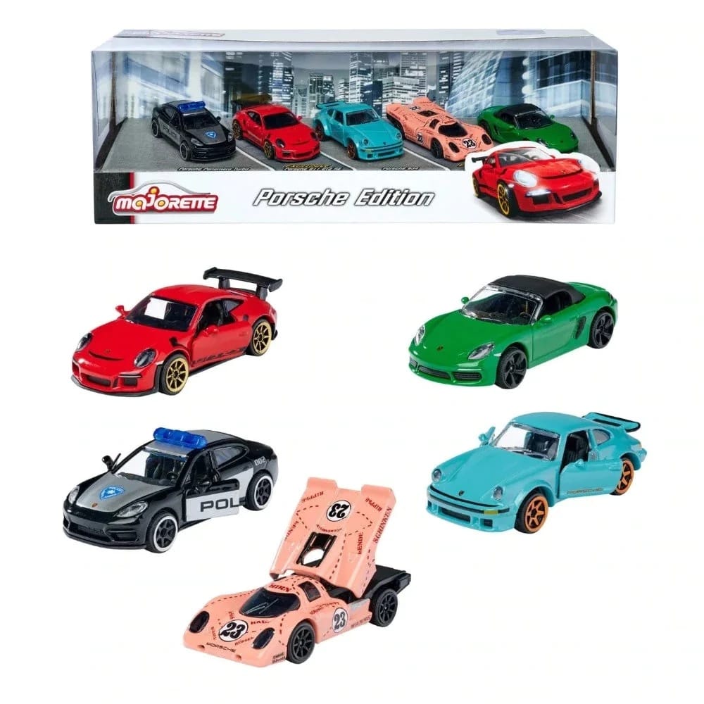 Majorette Diecast Porsche Edition Collection (Pack of 5) Car Models for ...