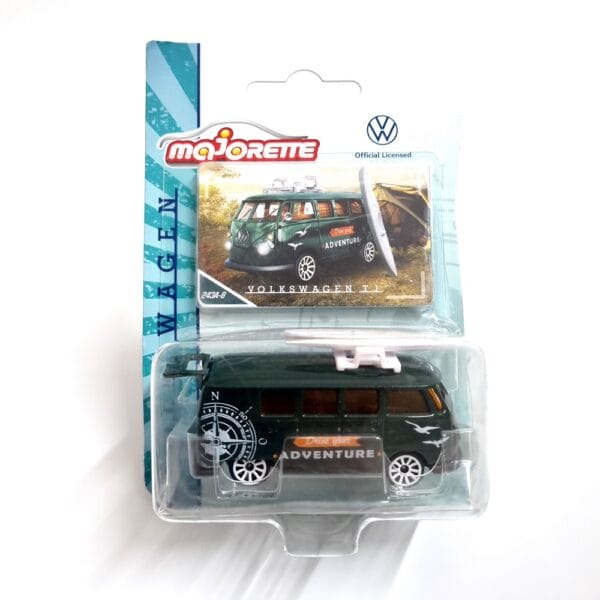 Majorette Diecast Volkswagen T1 (Green) Car Model for 3+ Years - Maya Toys