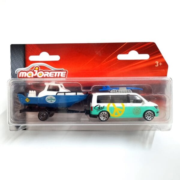 Majorette Diecast Volkswagen Trailer with Boat for 3+ Years - Maya Toys