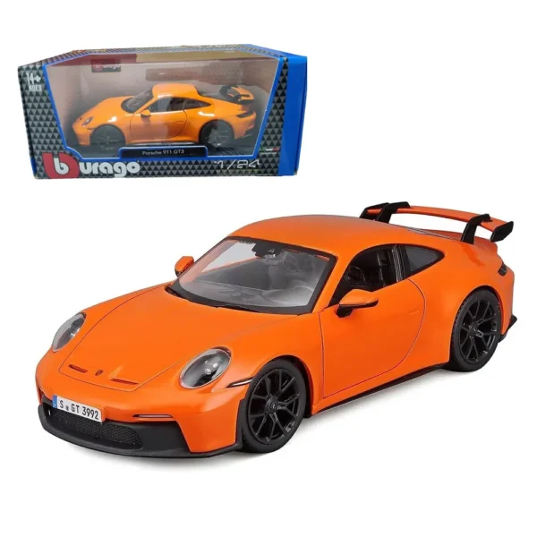 Bburago 1/24 Scale 2022 Porsche 911 GT3 (Orange) Diecast Car Model for ...