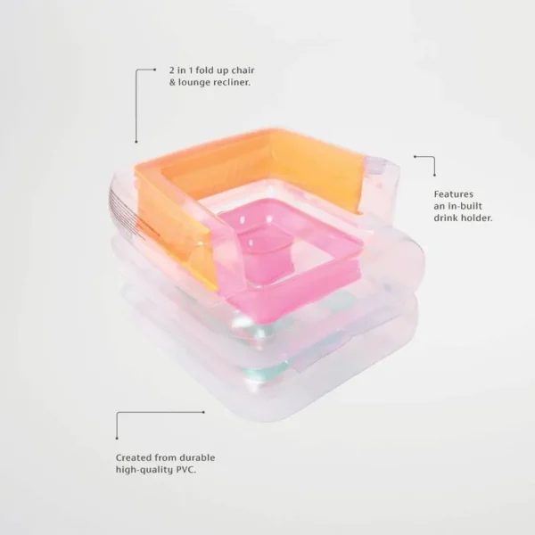 Sunnylife Inflatable Lilo Chair Flash Back Multi for 14+ Years - Maya Toys