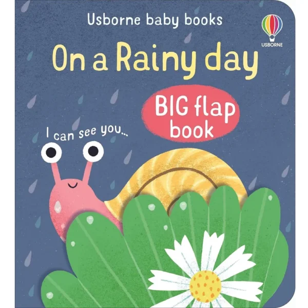Usborne baby book - On a Rainy Day BIG Flap Book (Hardcover) for 1-3 ...